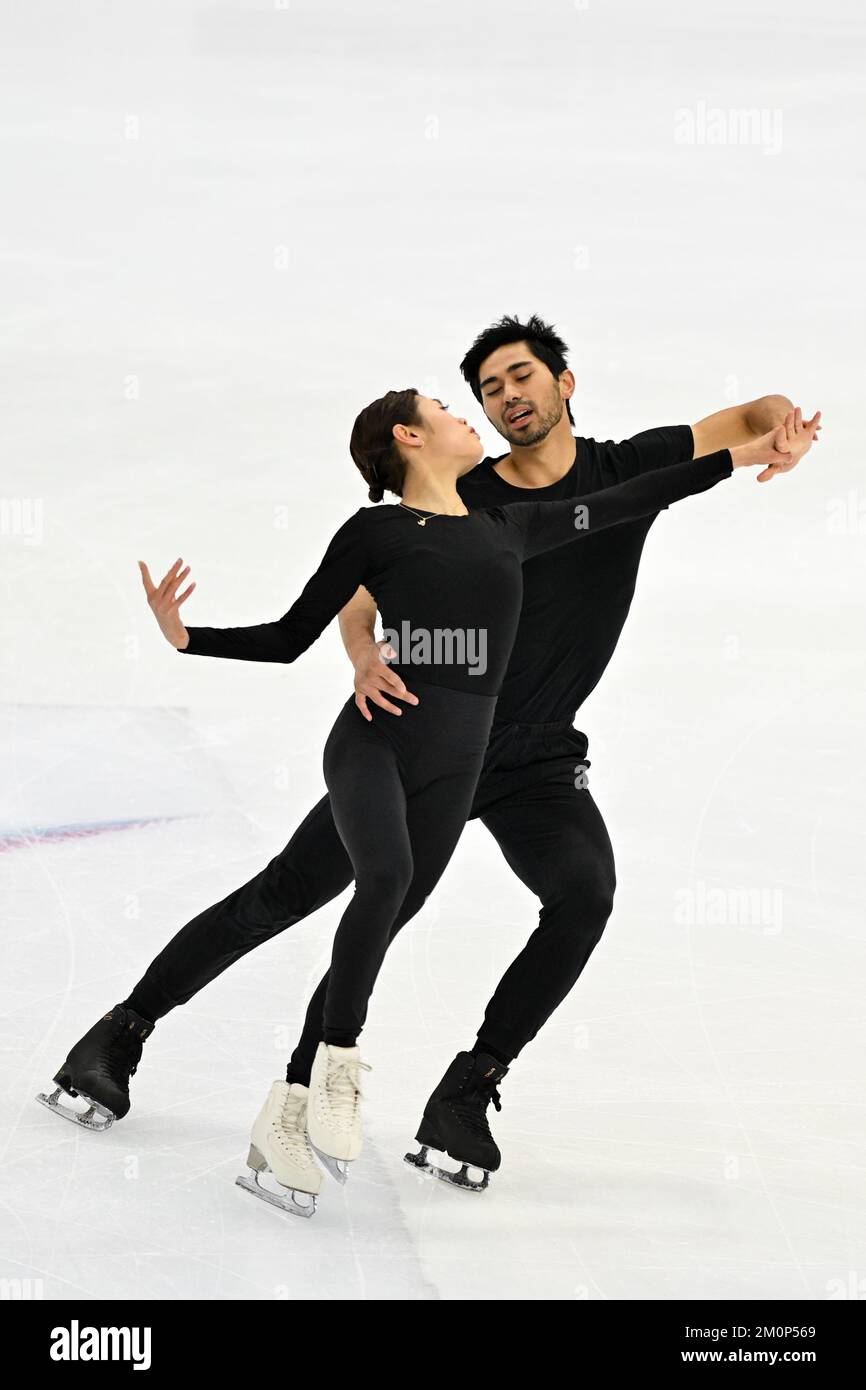 Emily CHAN & Spencer Akira HOWE (USA), during Senior Pairs Practice, at ...