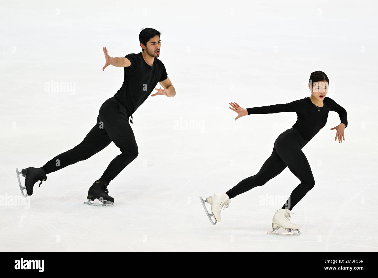Emily CHAN & Spencer Akira HOWE (USA), during Senior Pairs Practice, at ...