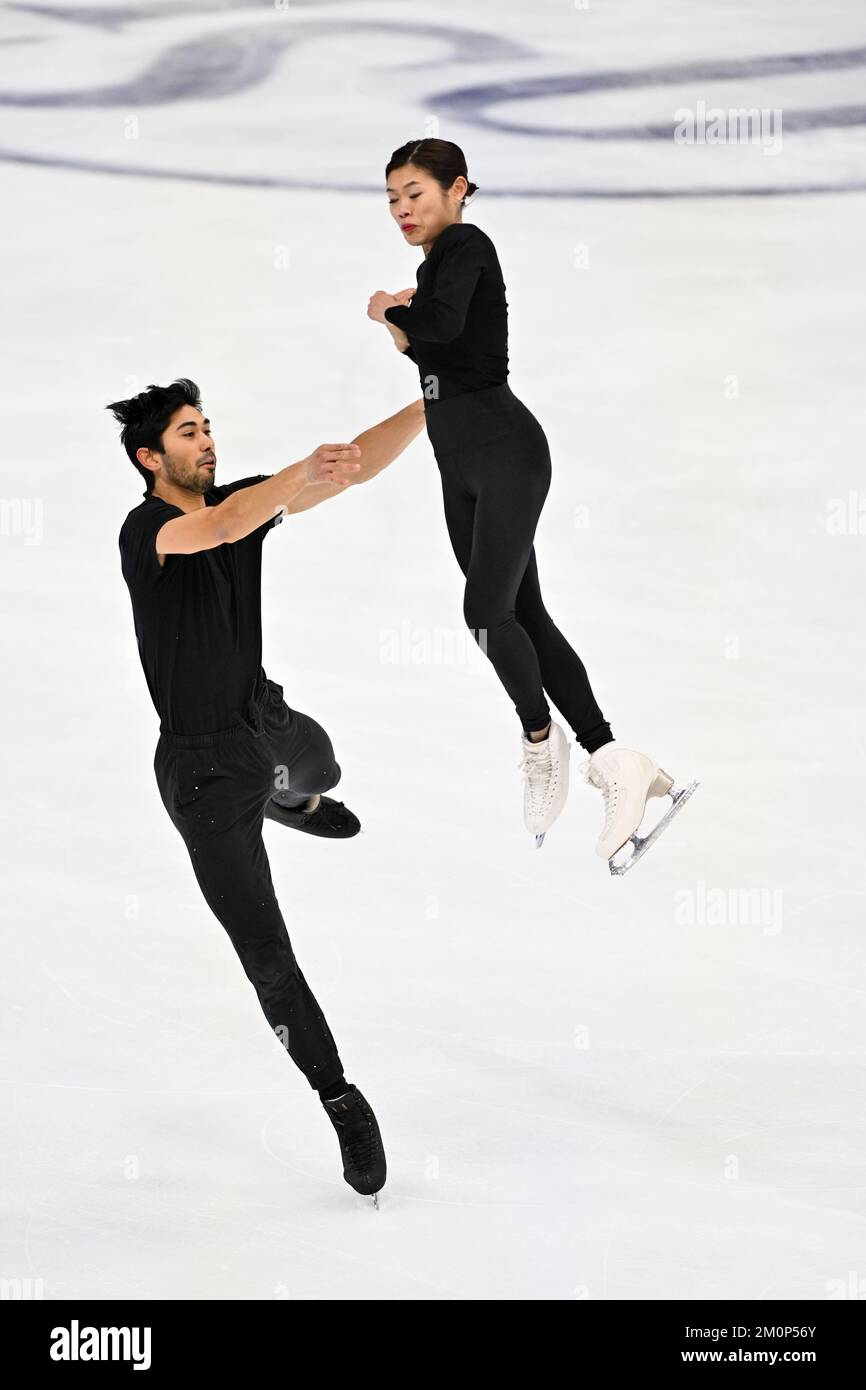 Emily CHAN & Spencer Akira HOWE (USA), during Senior Pairs Practice, at ...