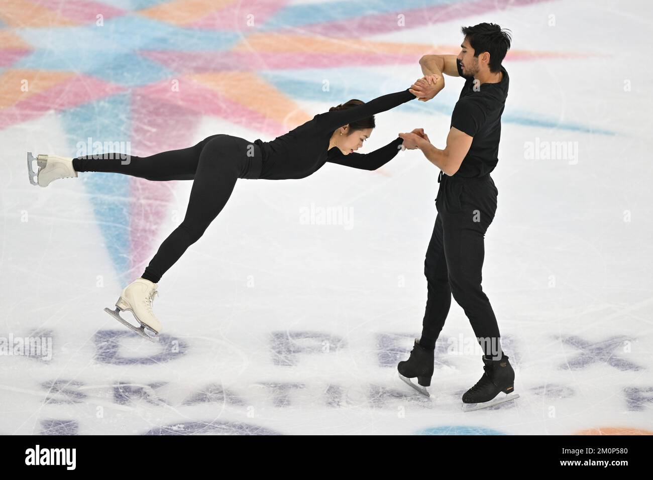 Emily CHAN & Spencer Akira HOWE (USA), during Senior Pairs Practice, at ...