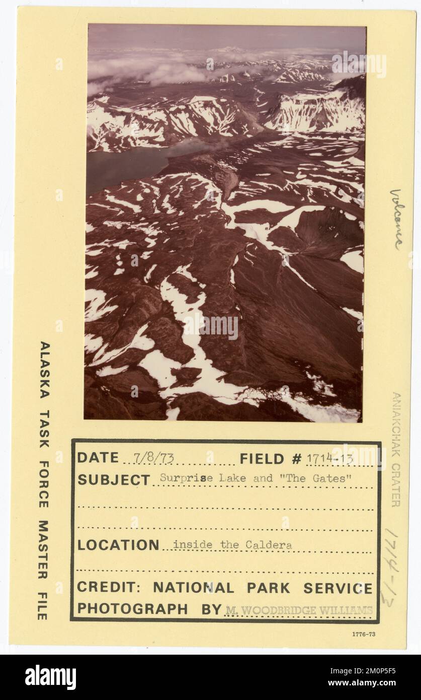 Surprise Lake and "The Gates". Alaska Task Force Photographs Stock ...
