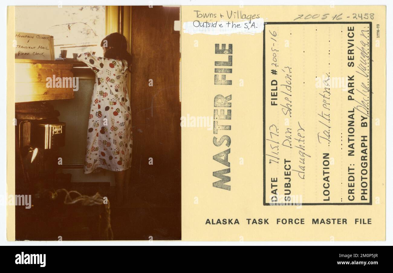 Don Sheldon's daughter. Alaska Task Force Photographs Stock Photo - Alamy