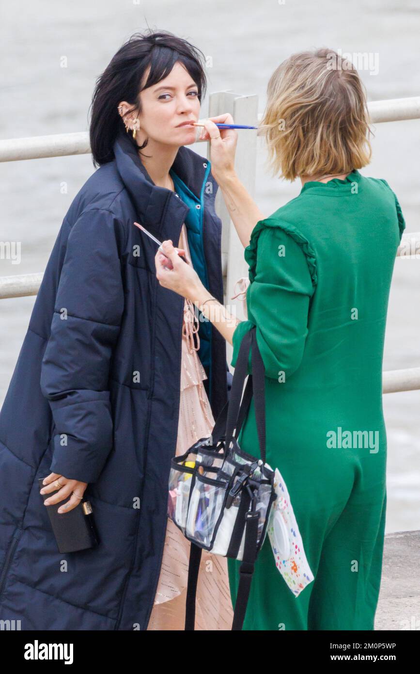 Lily Allen films a video in Margate Stock Photo - Alamy