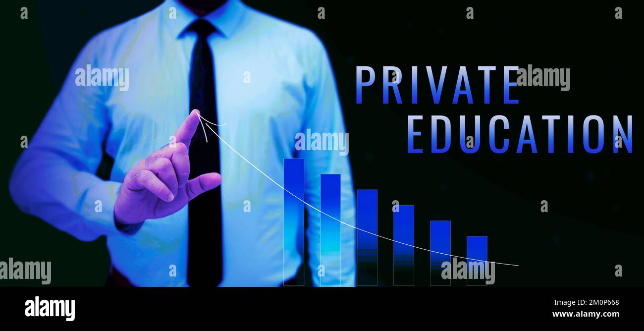 Conceptual display Private Education. Concept meaning Belonging for use ...
