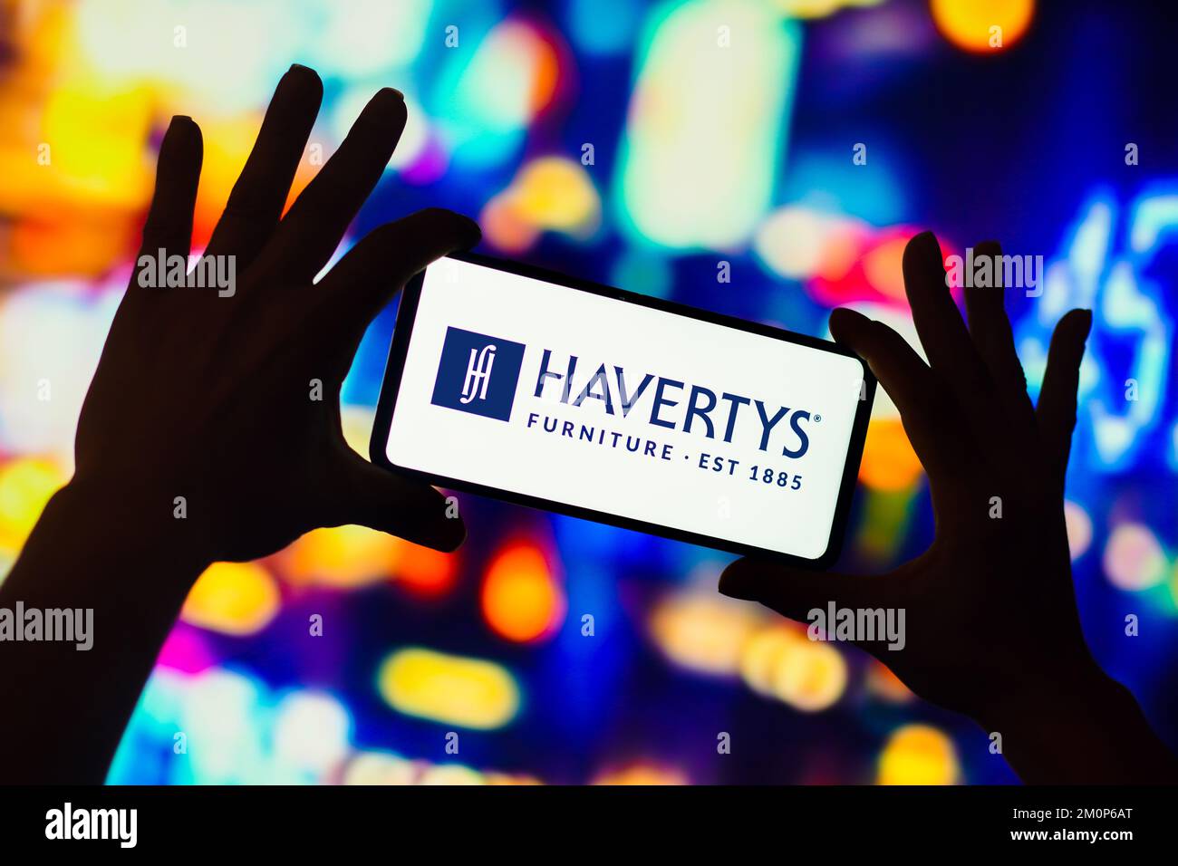 In this photo illustration, the Haverty Furniture Companies logo is ...