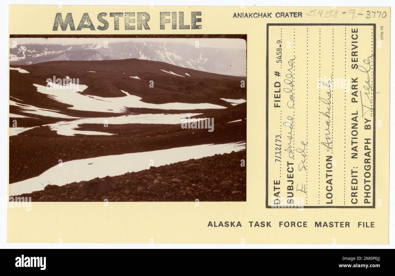 Inside caldera E side. Alaska Task Force Photographs Stock Photo - Alamy