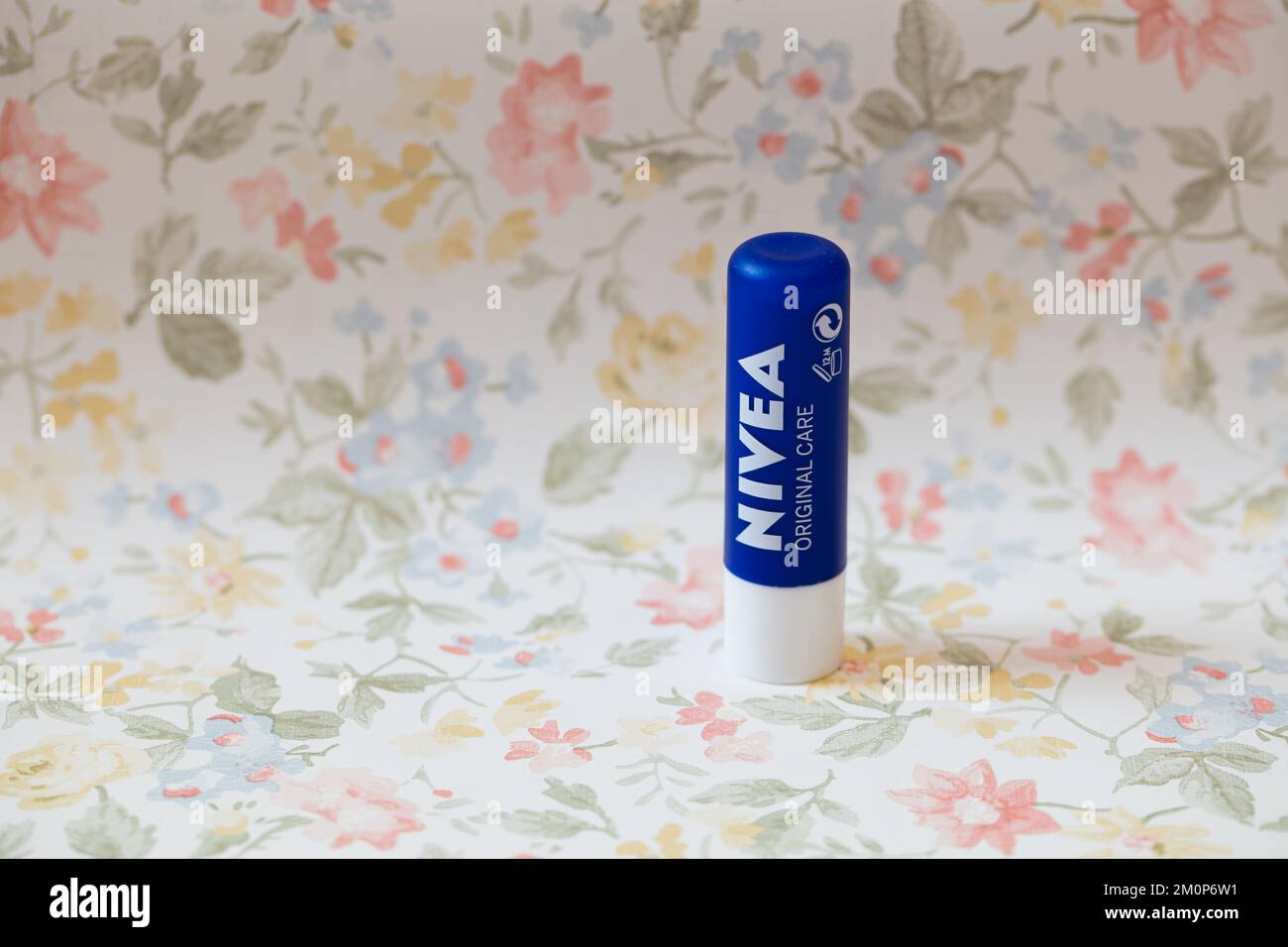 Beiersdorf, Germany - December 5, 2022: Nivea caring lip balm Stock ...