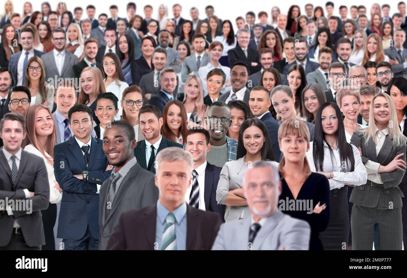 Collage of a large group of face Stock Photo - Alamy
