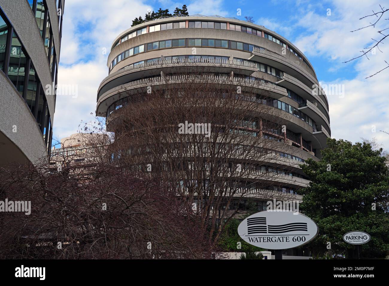 WASHINGTON, DC -25 MAR 2022- View of the Watergate building complex in ...