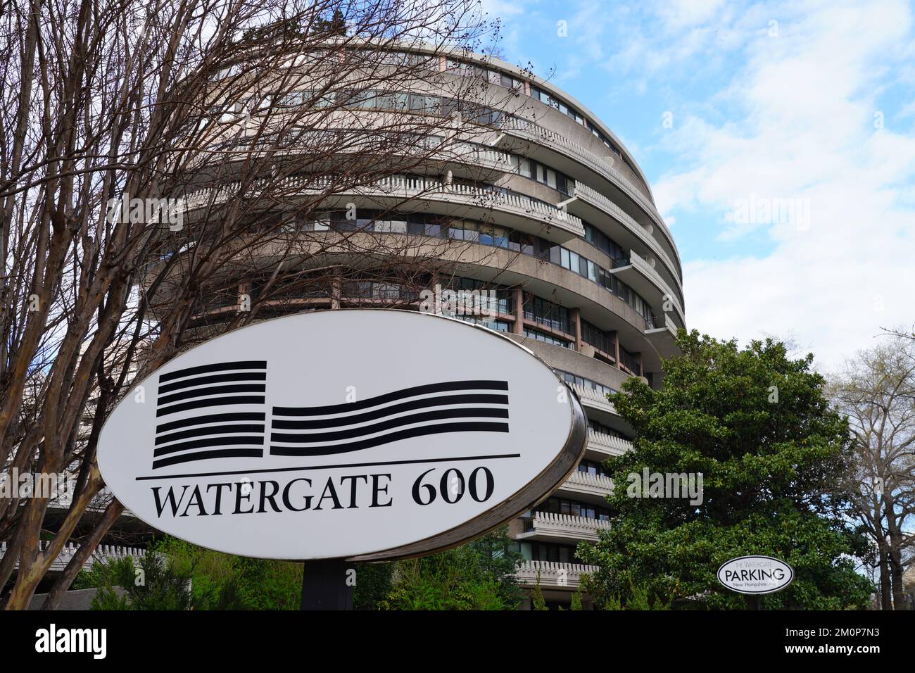 WASHINGTON, DC -25 MAR 2022- View of the Watergate building complex in ...