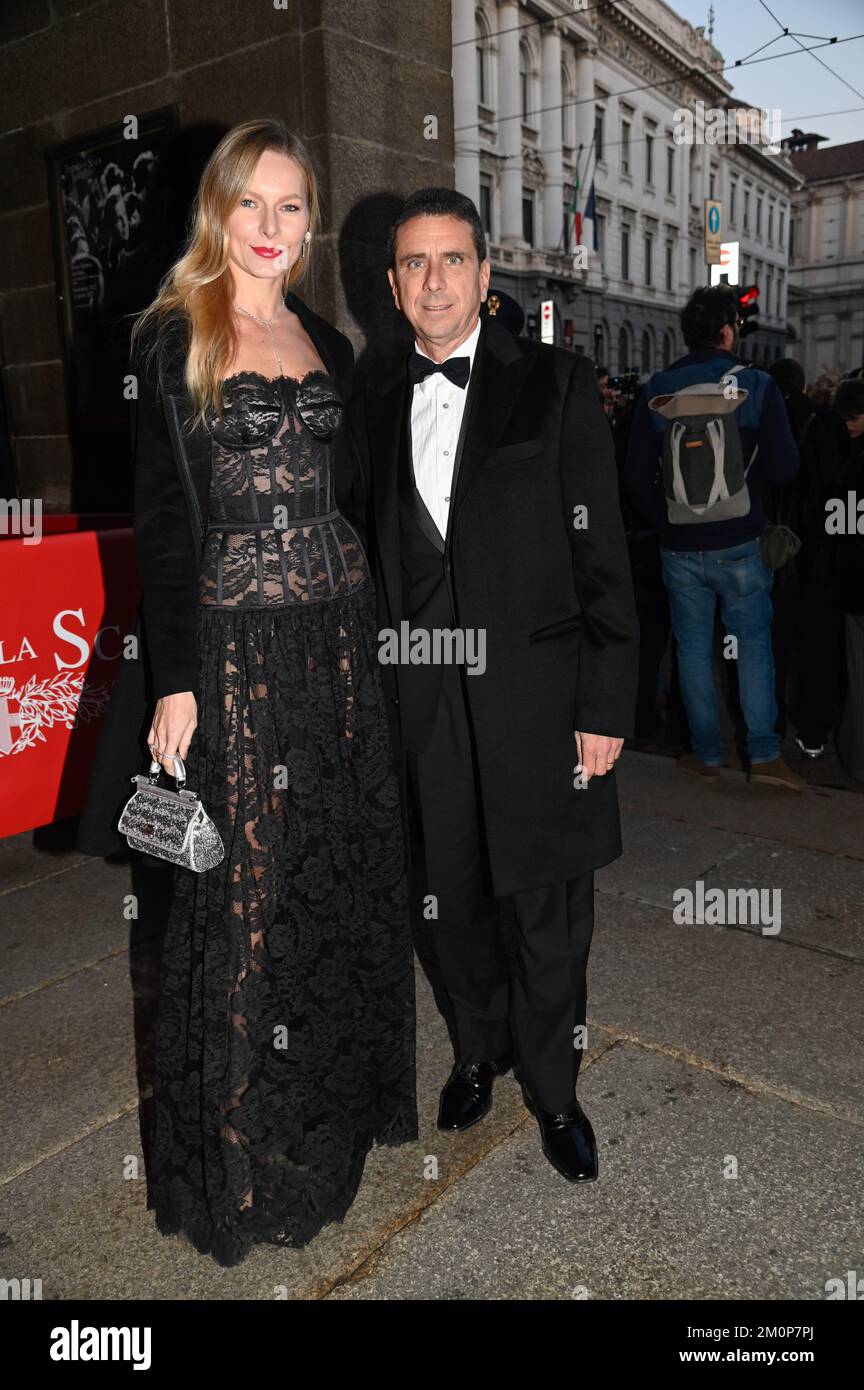 Milan, Italy. 07th Dec, 2022. Milan, Teatro alla Scala. Opening night ...