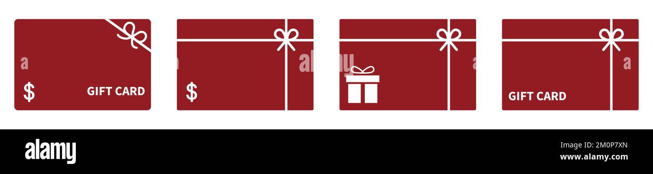 Bonus card red bow Stock Vector Images - Alamy