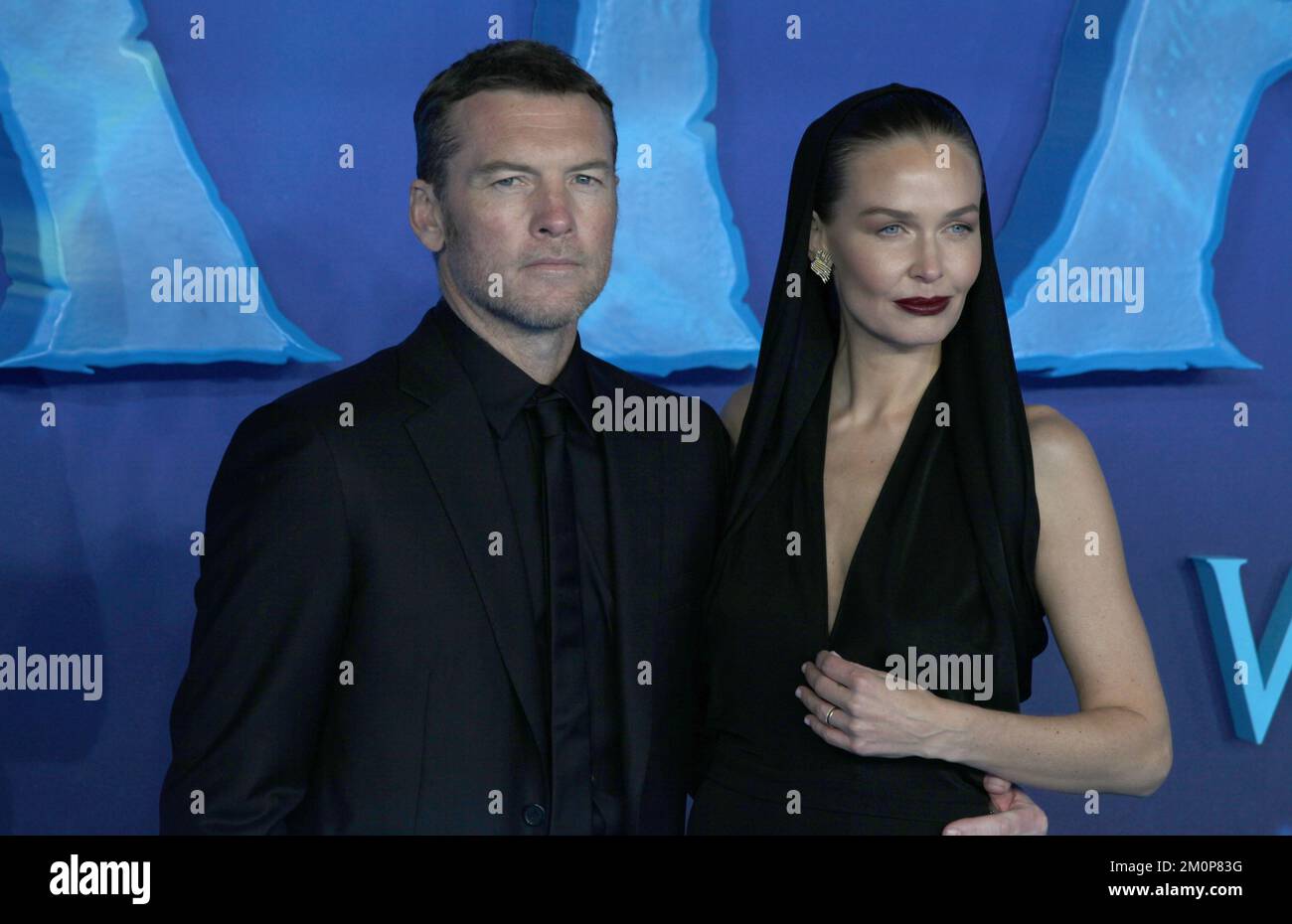 London, UK. Sam Worthington and Lara Worthington at Avatar: The Way of ...