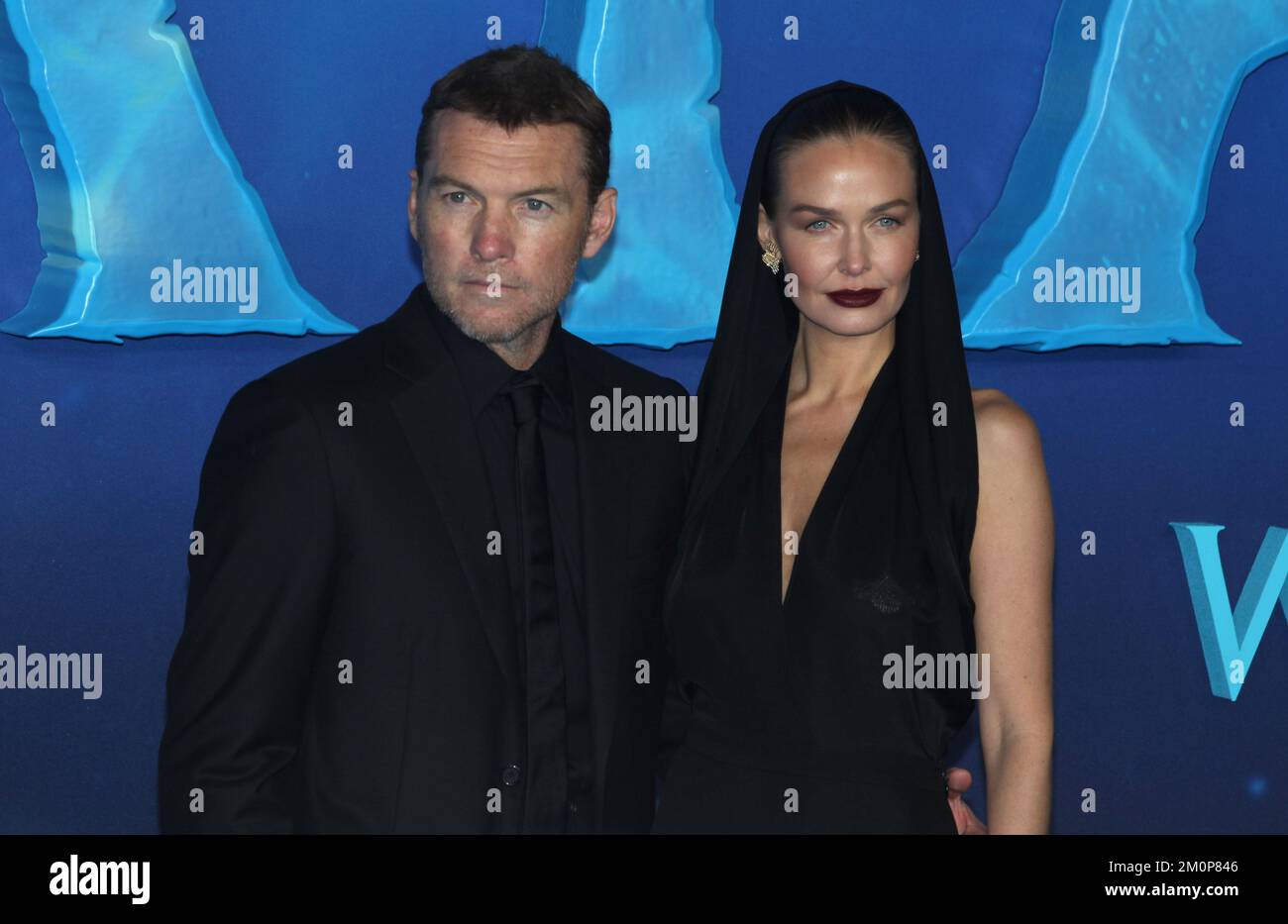 London, UK. Sam Worthington and Lara Worthington at Avatar: The Way of ...