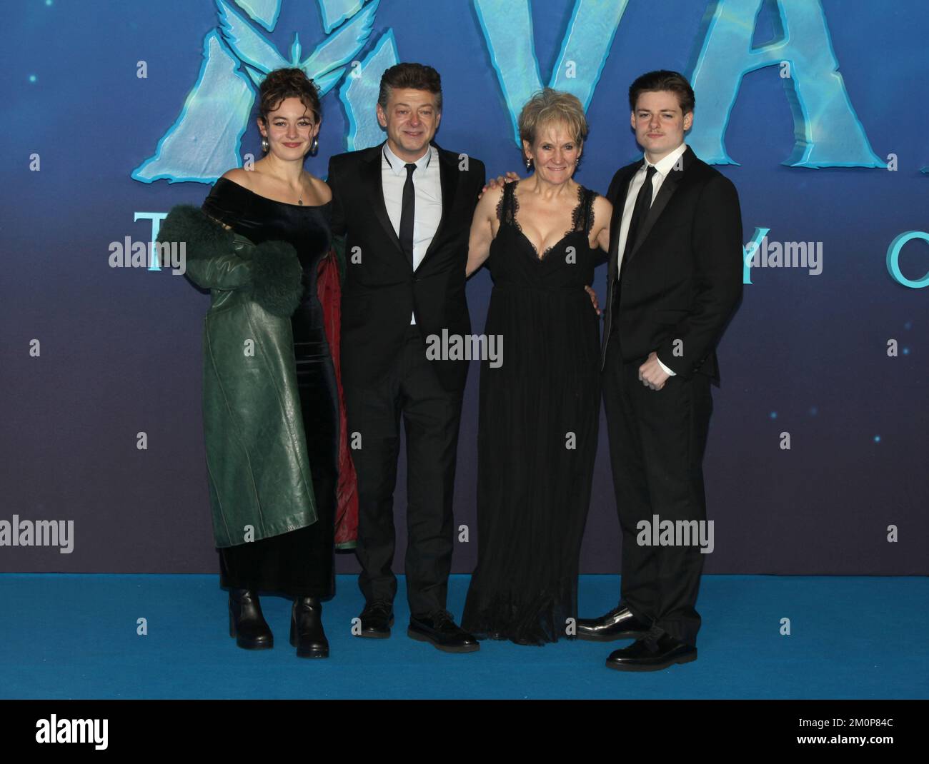 London, UK. Andy Serkis with wife Lorraine Ashbourne and their children ...