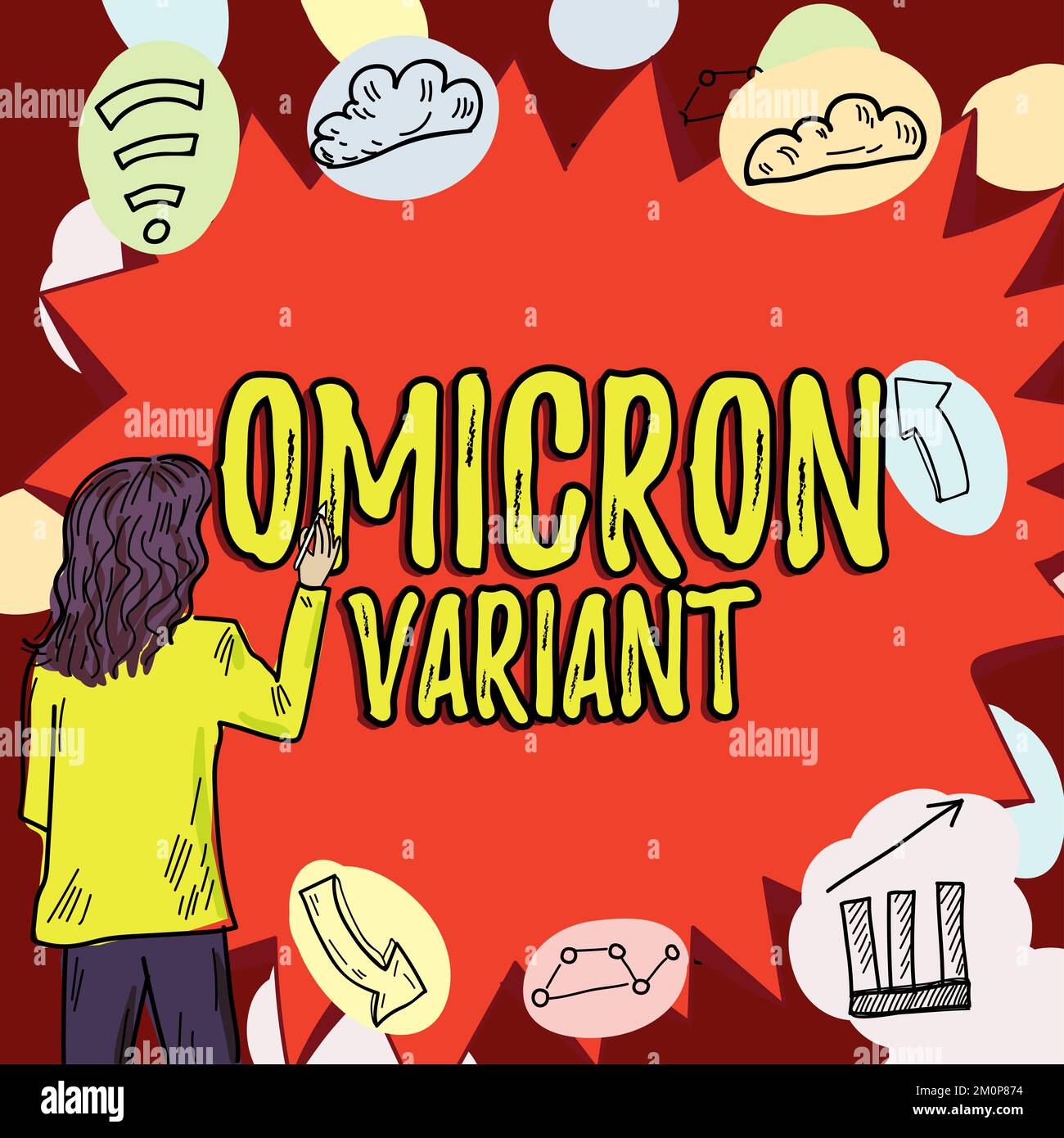 Text sign showing Omicron Variant. Concept meaning mild to severe ...