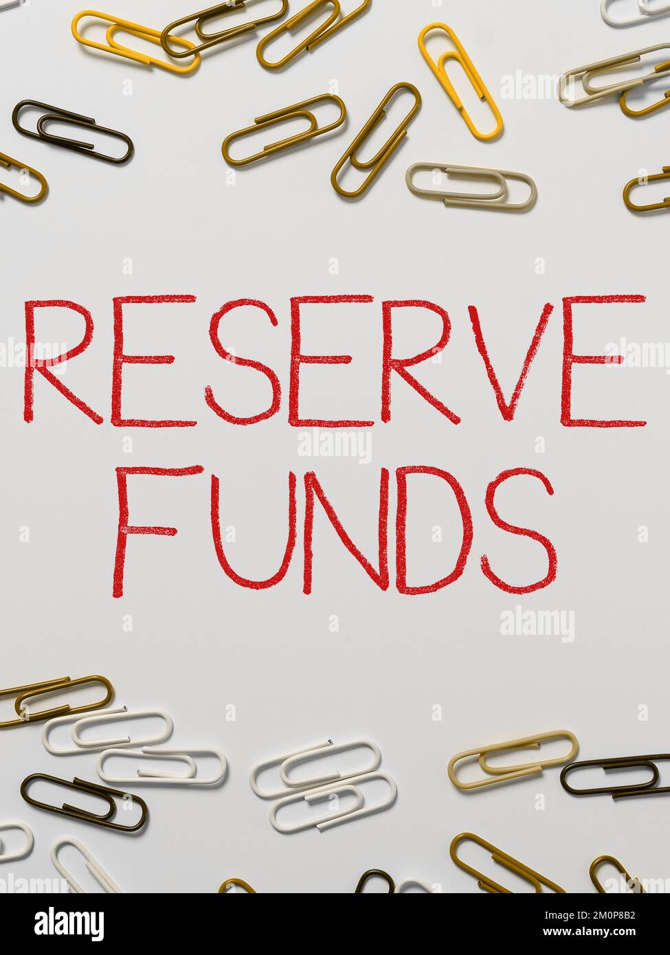 Hand writing sign Reserve Funds. Business idea money released from bank ...