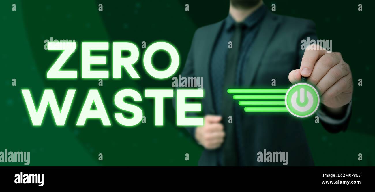 Conceptual caption Zero Waste. Conceptual photo industrial responsibility includes composting ...