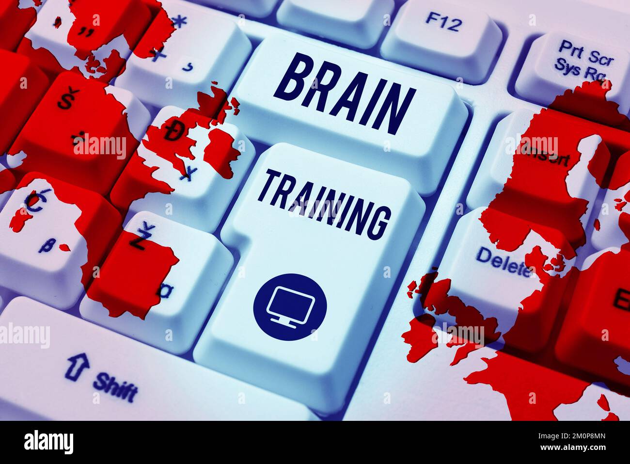 Conceptual display Brain Training. Word Written on mental activities to ...
