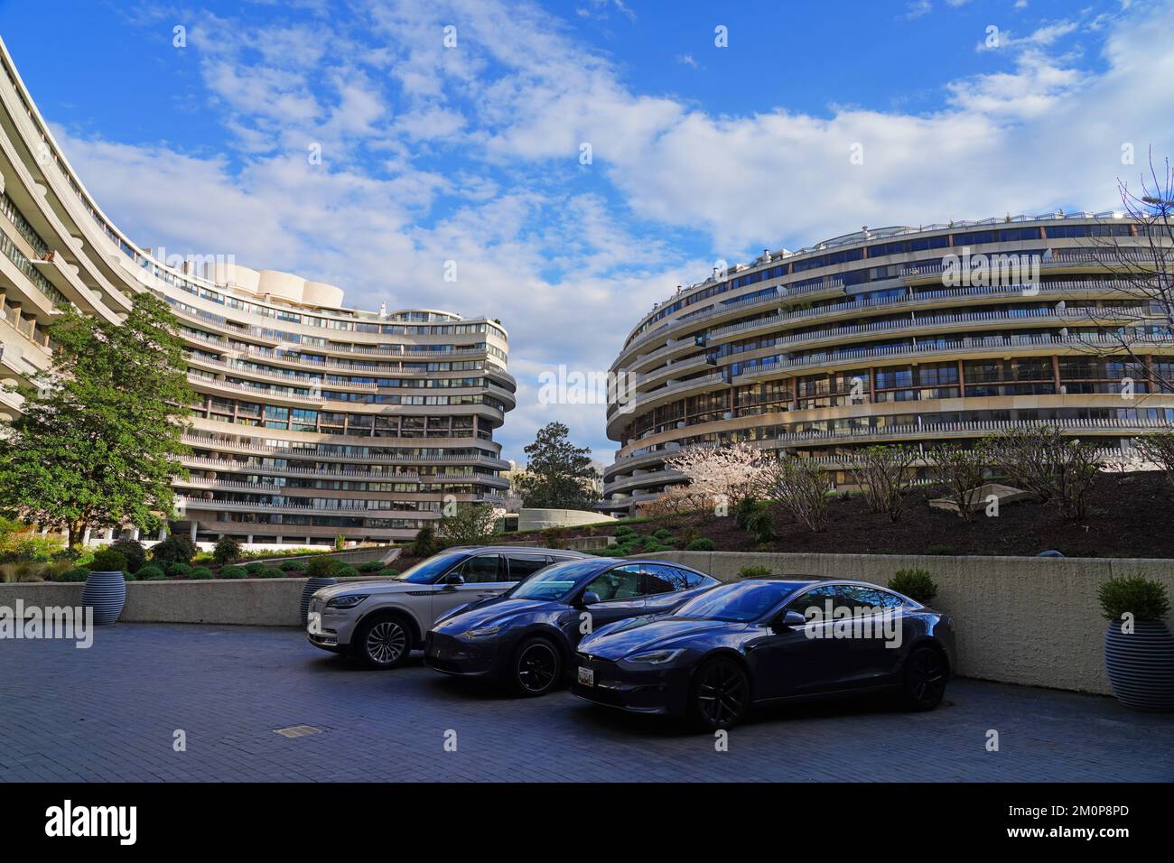 WASHINGTON, DC -25 MAR 2022- View of the Watergate building complex in ...