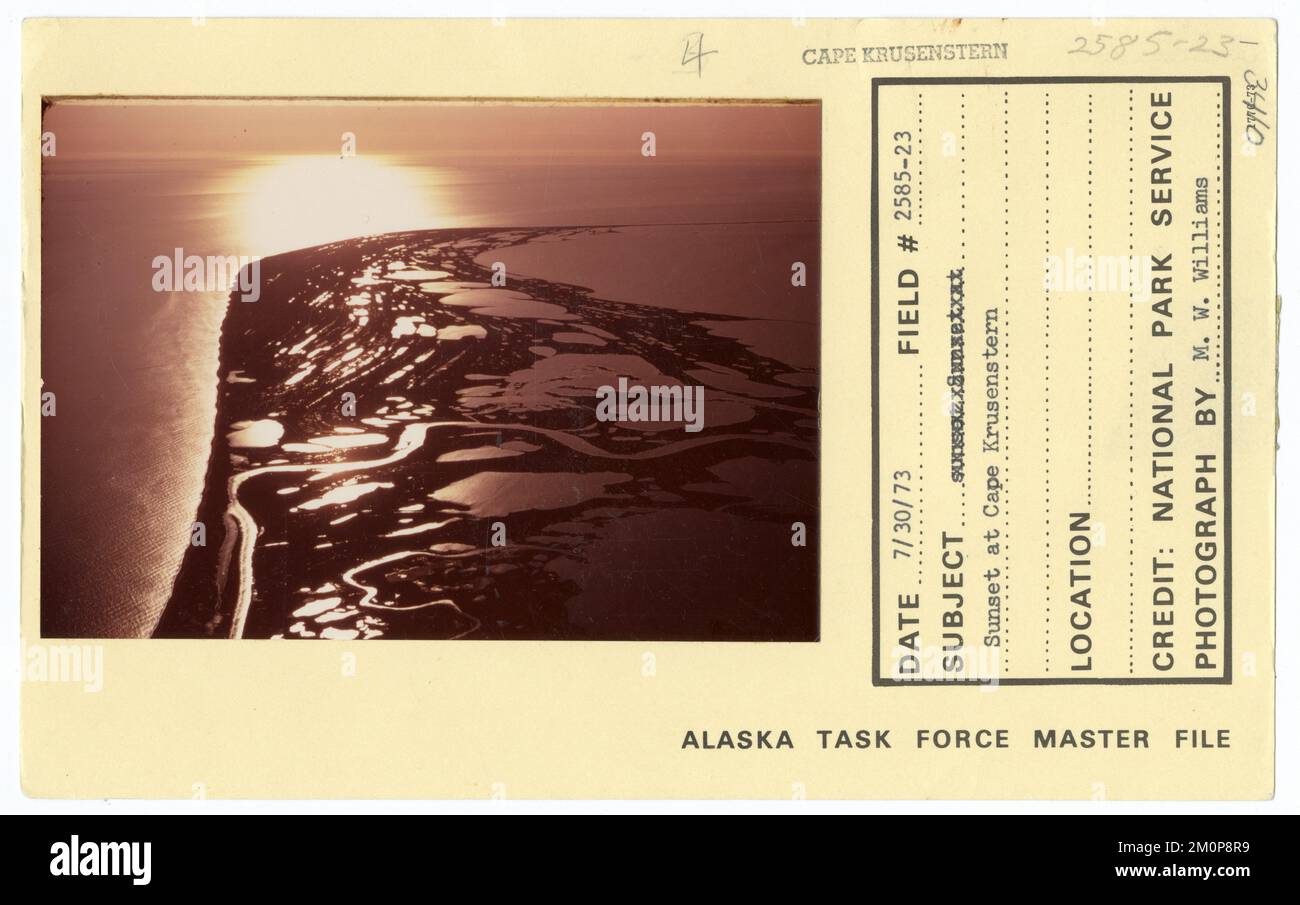 Sunset at Cape Krusenstern. Alaska Task Force Photographs Stock Photo ...