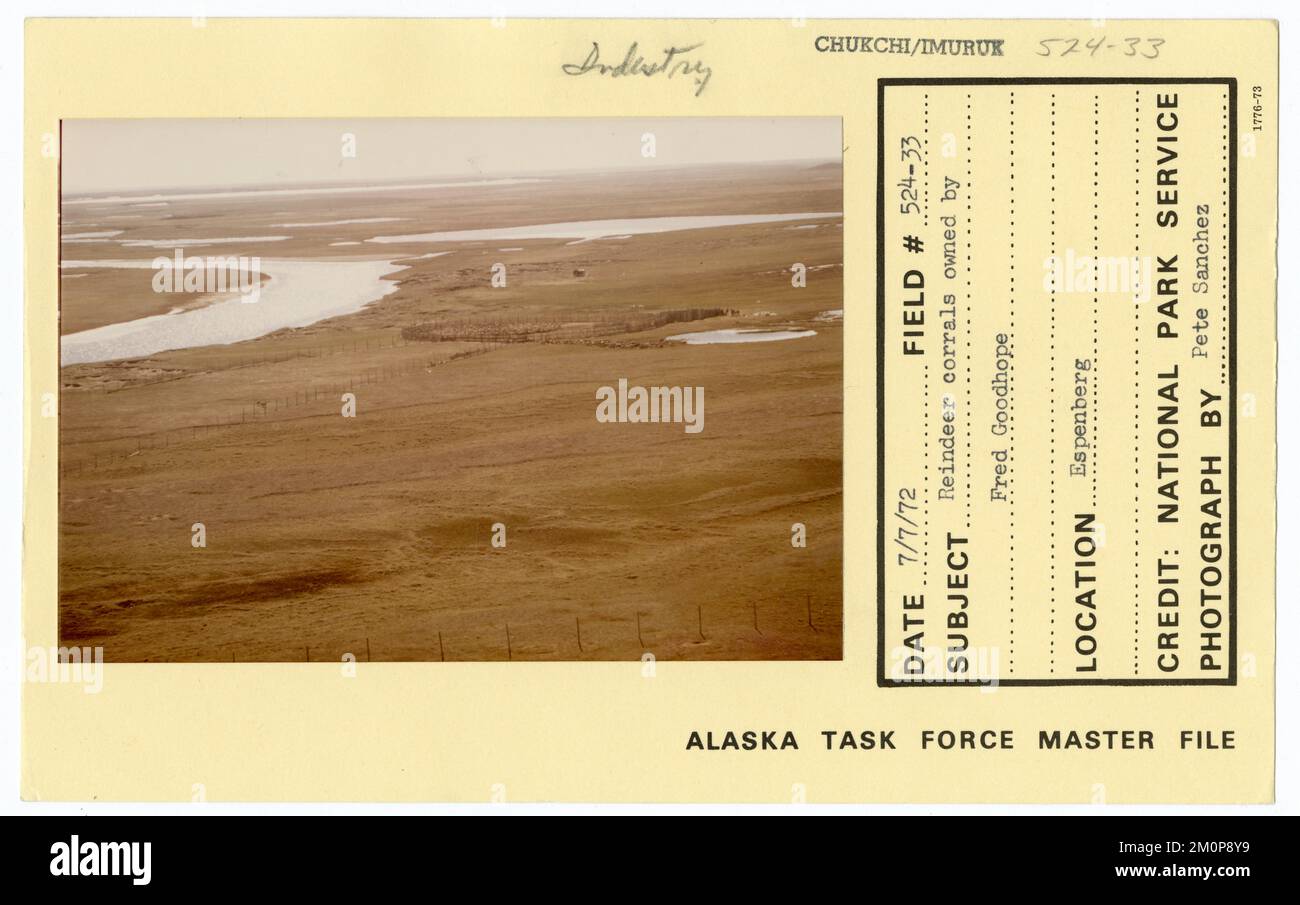 Reindeer corrals owned by Fred Goodhope. Alaska Task Force Photographs ...