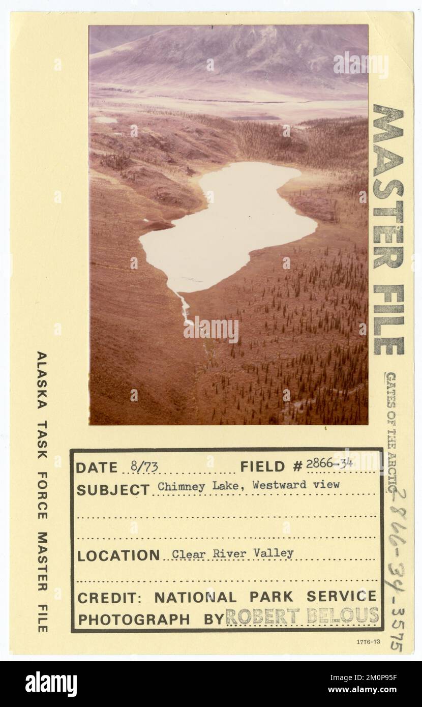 Chimney Lake, westward view. Alaska Task Force Photographs Stock Photo ...