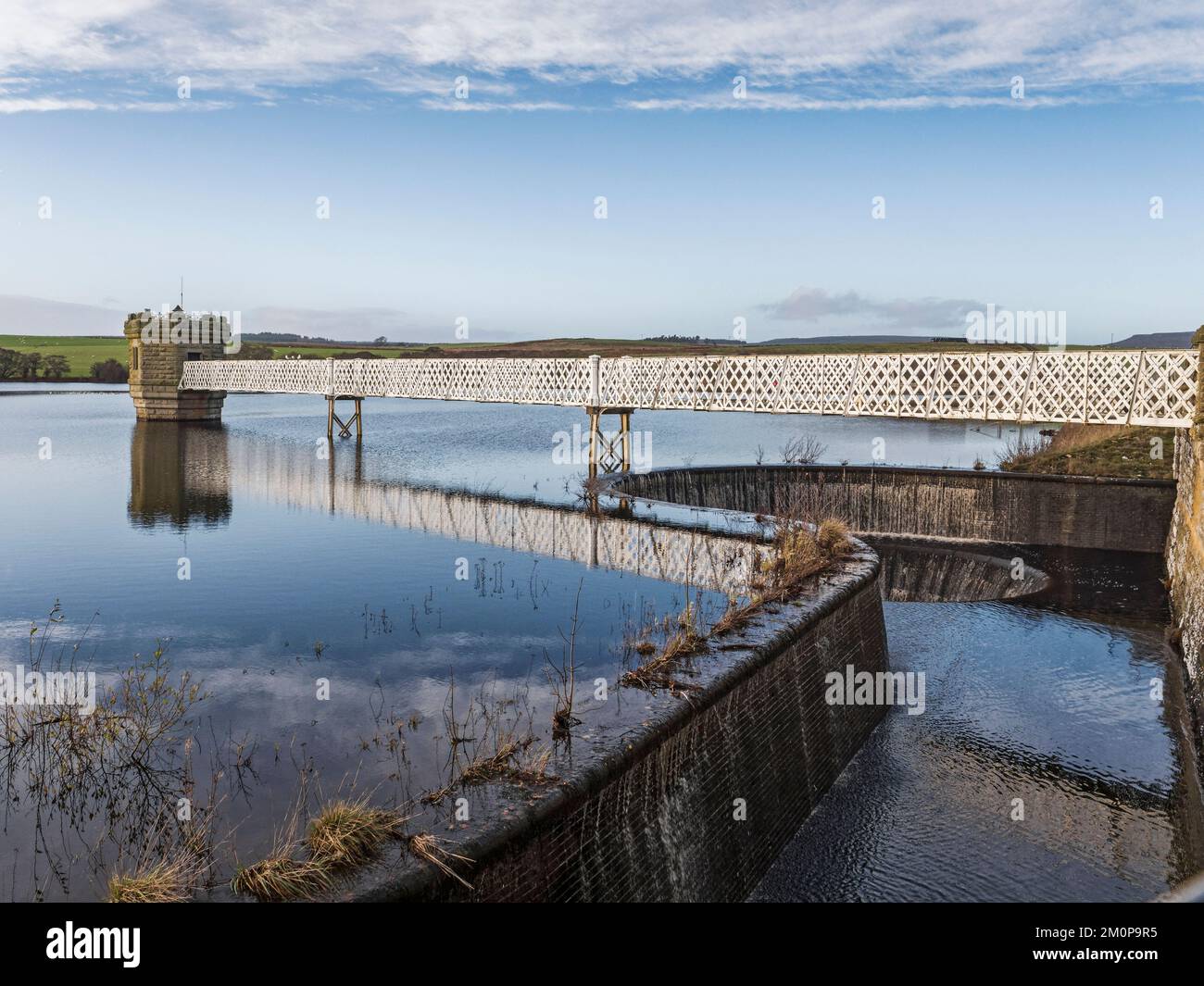 Valve tower at Fontburn reservoir, Northumberland, UK Stock Photo - Alamy