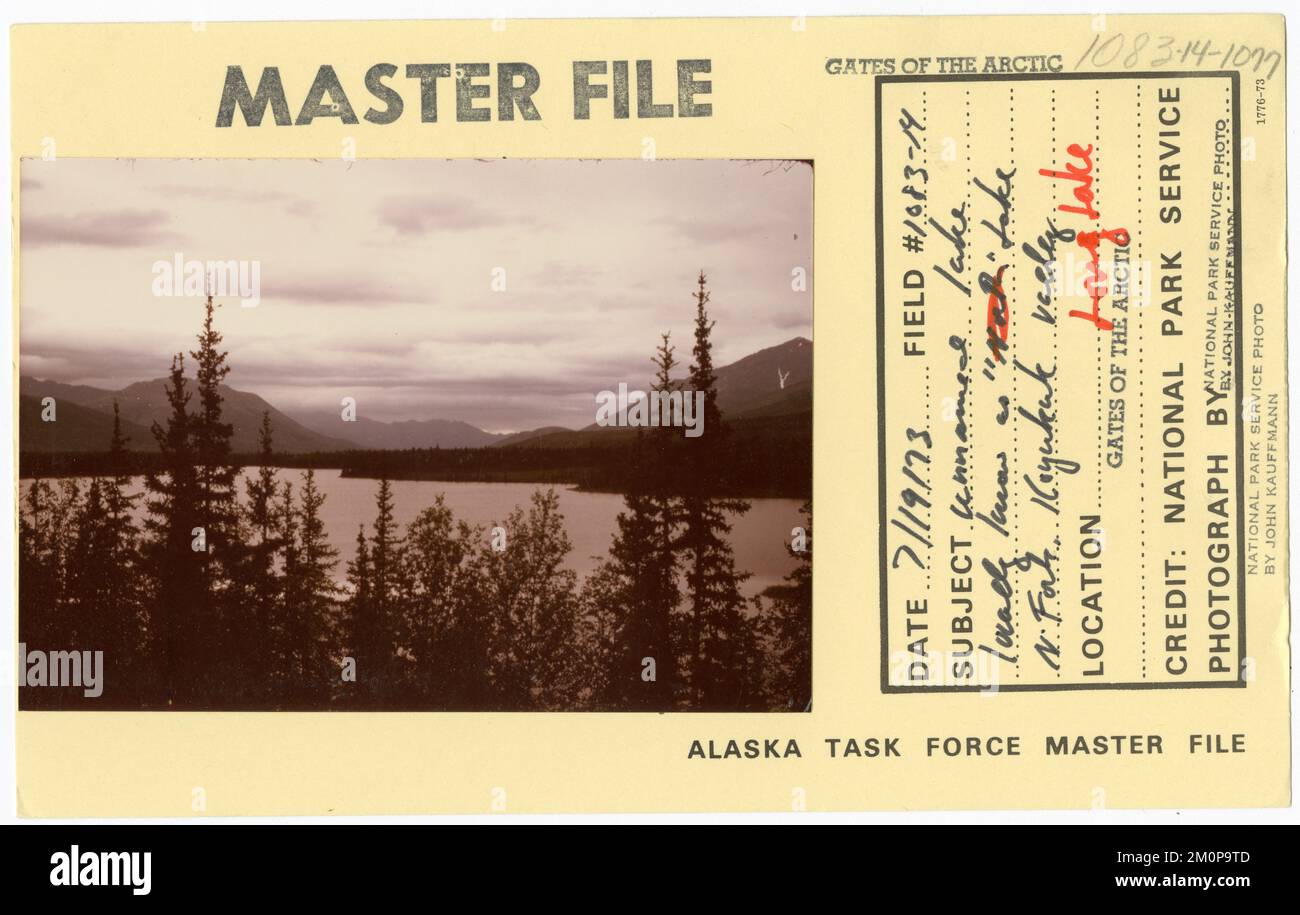 Unnamed lake locally known as "North" Lake N Fork Koyukuk Valley ...