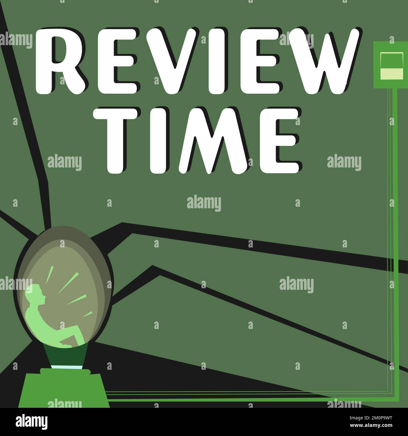 Hand writing sign Review Time. Word Written on situation or system its ...