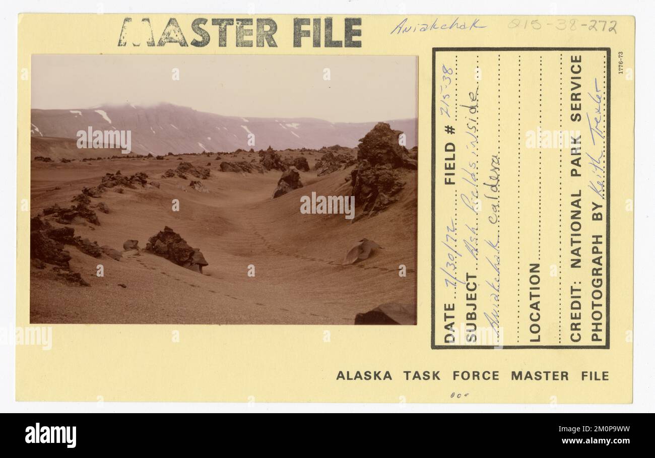 Ash fields inside Aniakchak Caldera. Alaska Task Force Photographs ...