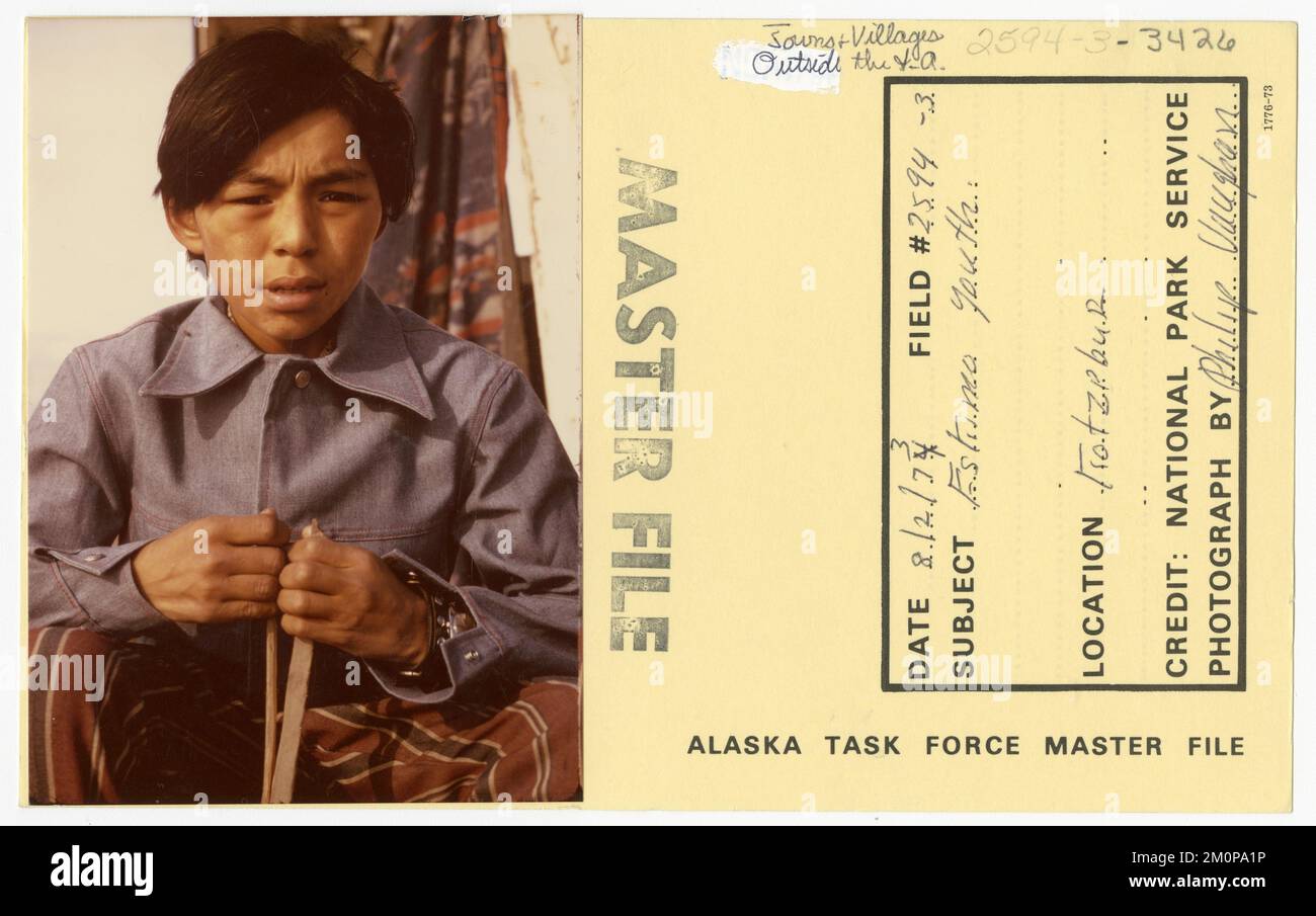 Eskimo youth. Alaska Task Force Photographs Stock Photo - Alamy