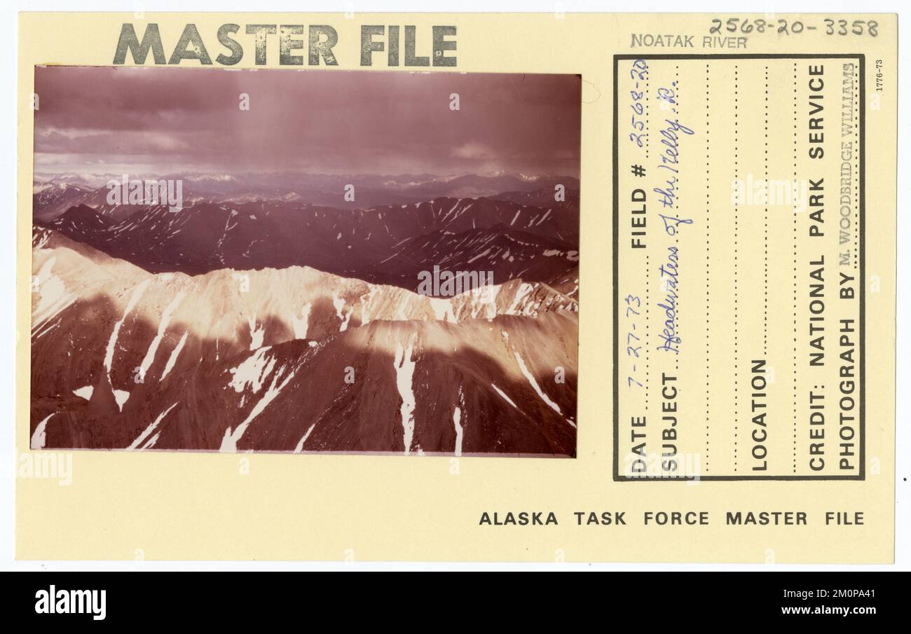 Headwaters of the Kelly River. Alaska Task Force Photographs Stock ...