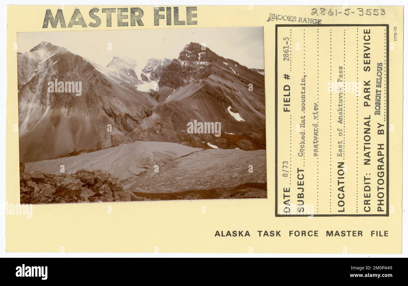 Cockedhat Mountain, eastward view. Alaska Task Force Photographs Stock ...