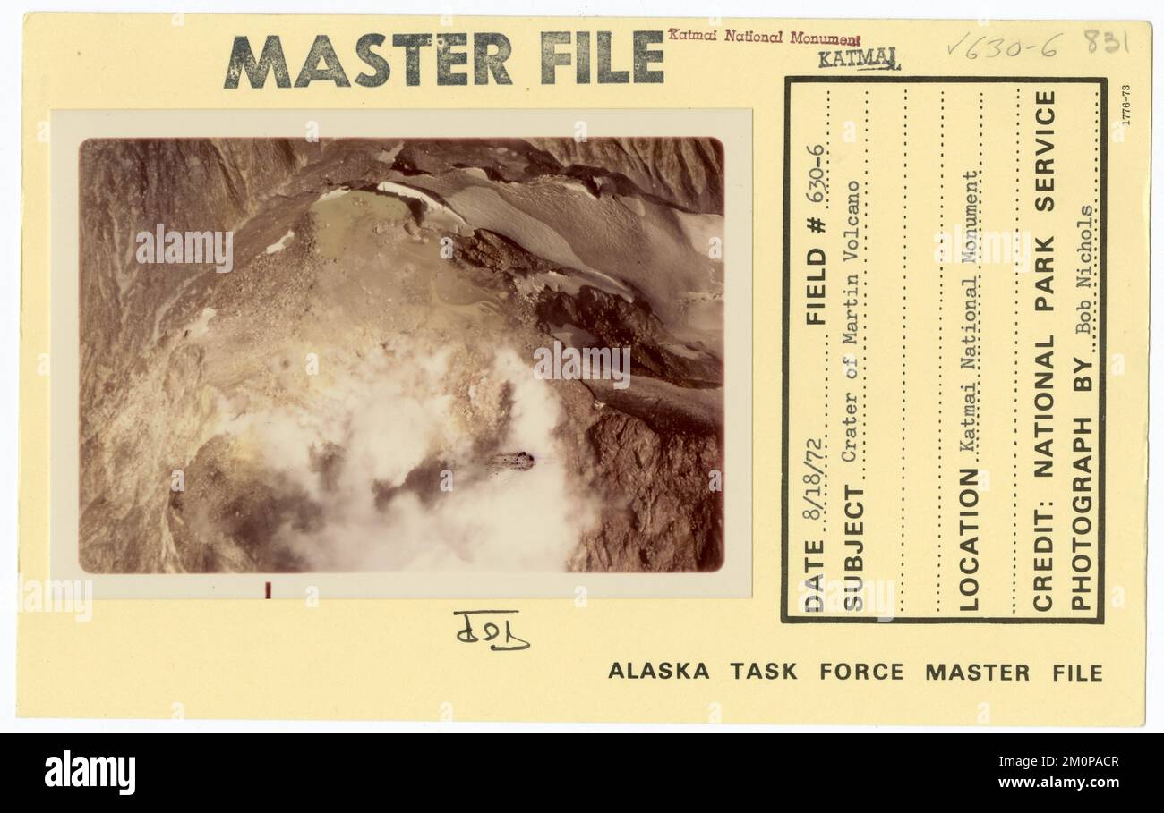 Crater of Martin Volcano. Alaska Task Force Photographs Stock Photo - Alamy