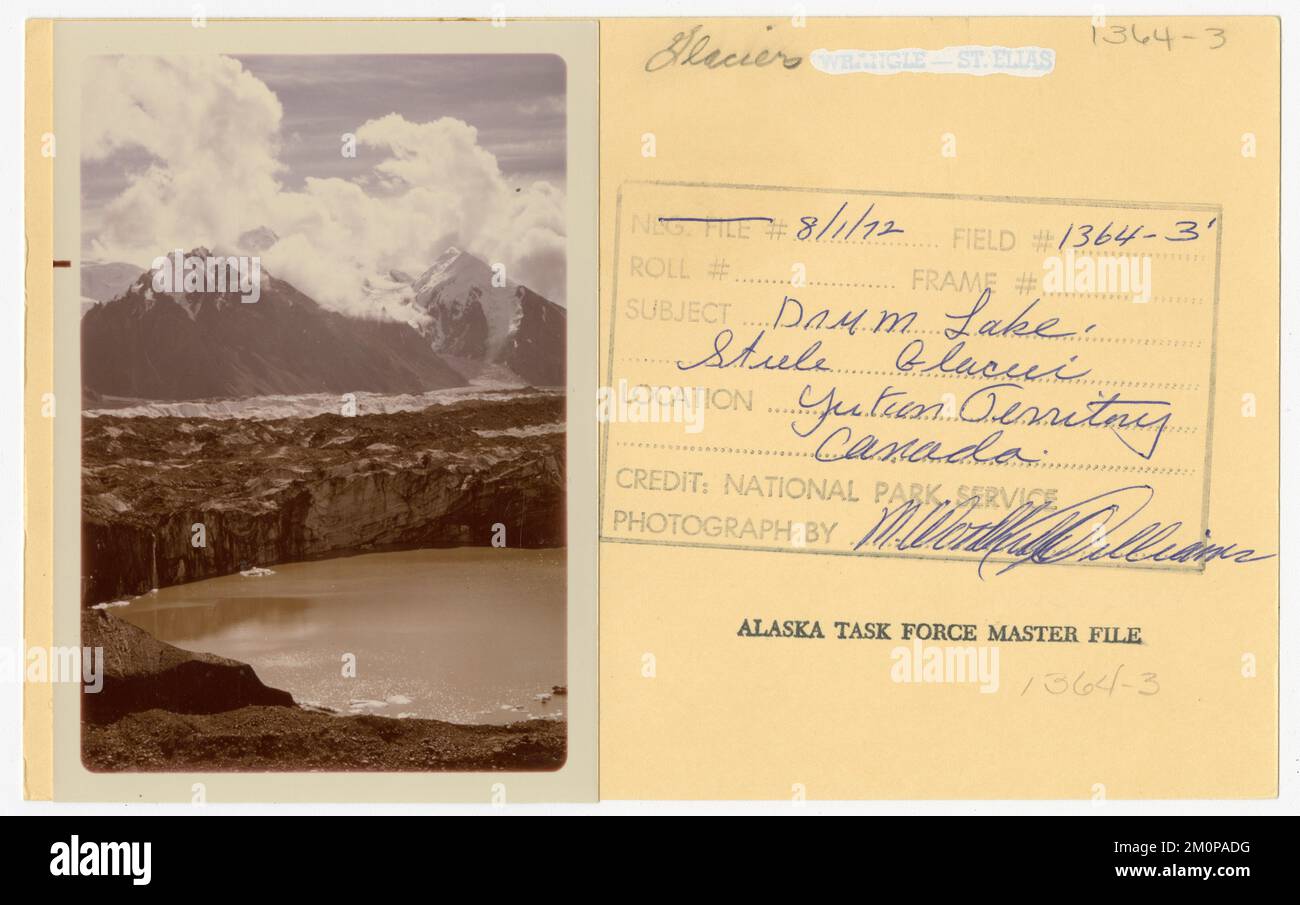 Drum Lake & Steele Glacier. Alaska Task Force Photographs Stock Photo ...