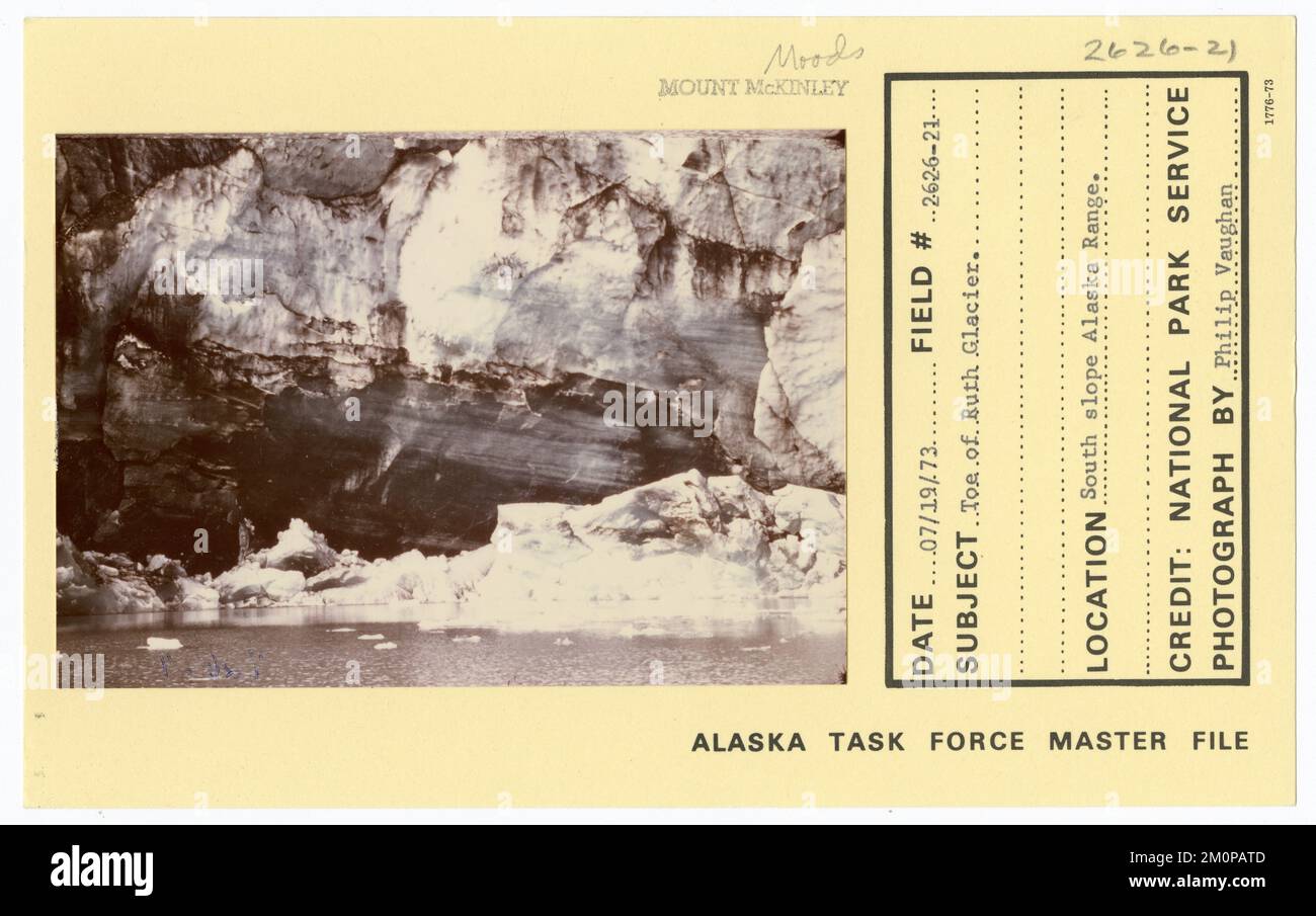 Toe of Ruth Glacier. Alaska Task Force Photographs Stock Photo - Alamy