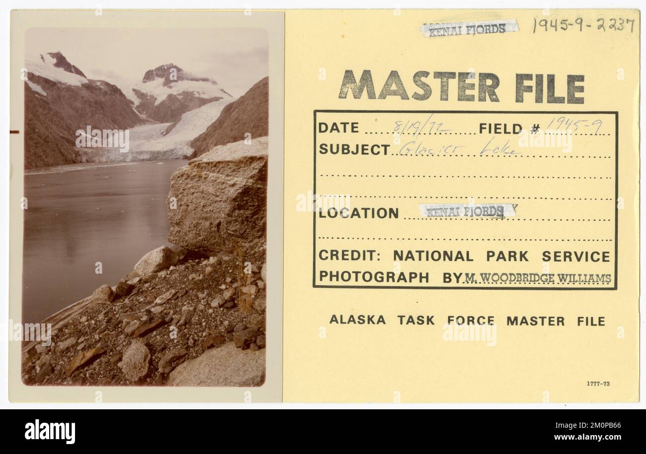 Glacier Lake. Alaska Task Force Photographs Stock Photo - Alamy Glacier Lake. Alaska Task Force Photographs Stock Photo - Alamy