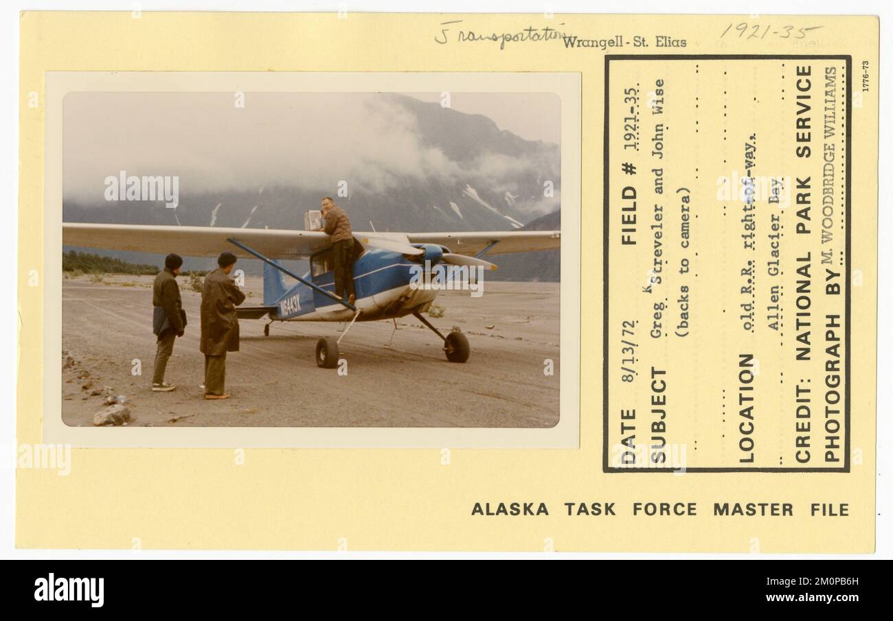 Greg Streveler and John Wise (backs to camera). Alaska Task Force ...