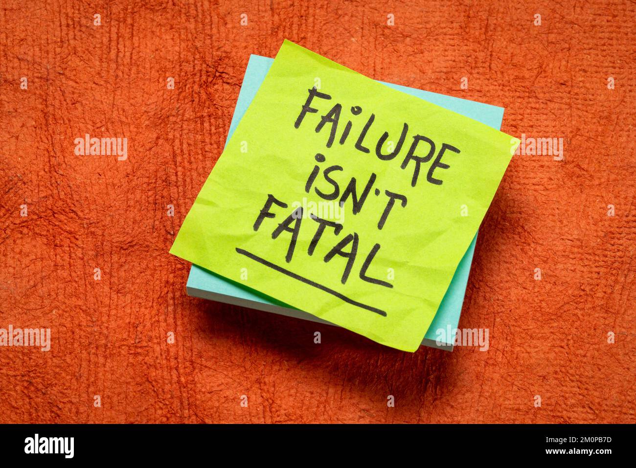 failure is not fatal - inspirational reminder note, learning ...