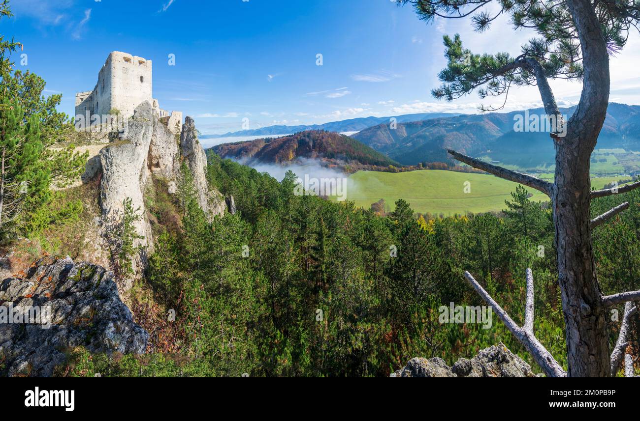 Sulovske skaly (Sulov Rocks): Lietava Castle (Lietavsky hrad) in ...