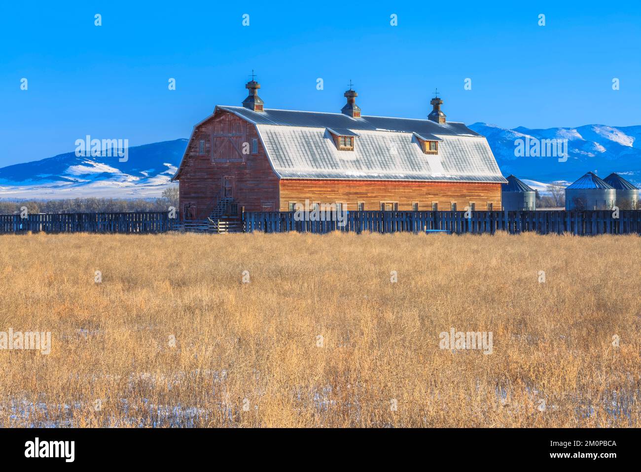 old barn in the helena valley below the elkhorn mountains near helena ...