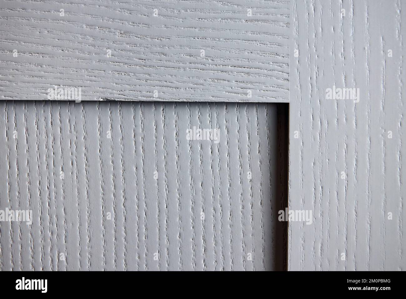 Fragment of furniture made of natural solid ash wood. The joint of ...