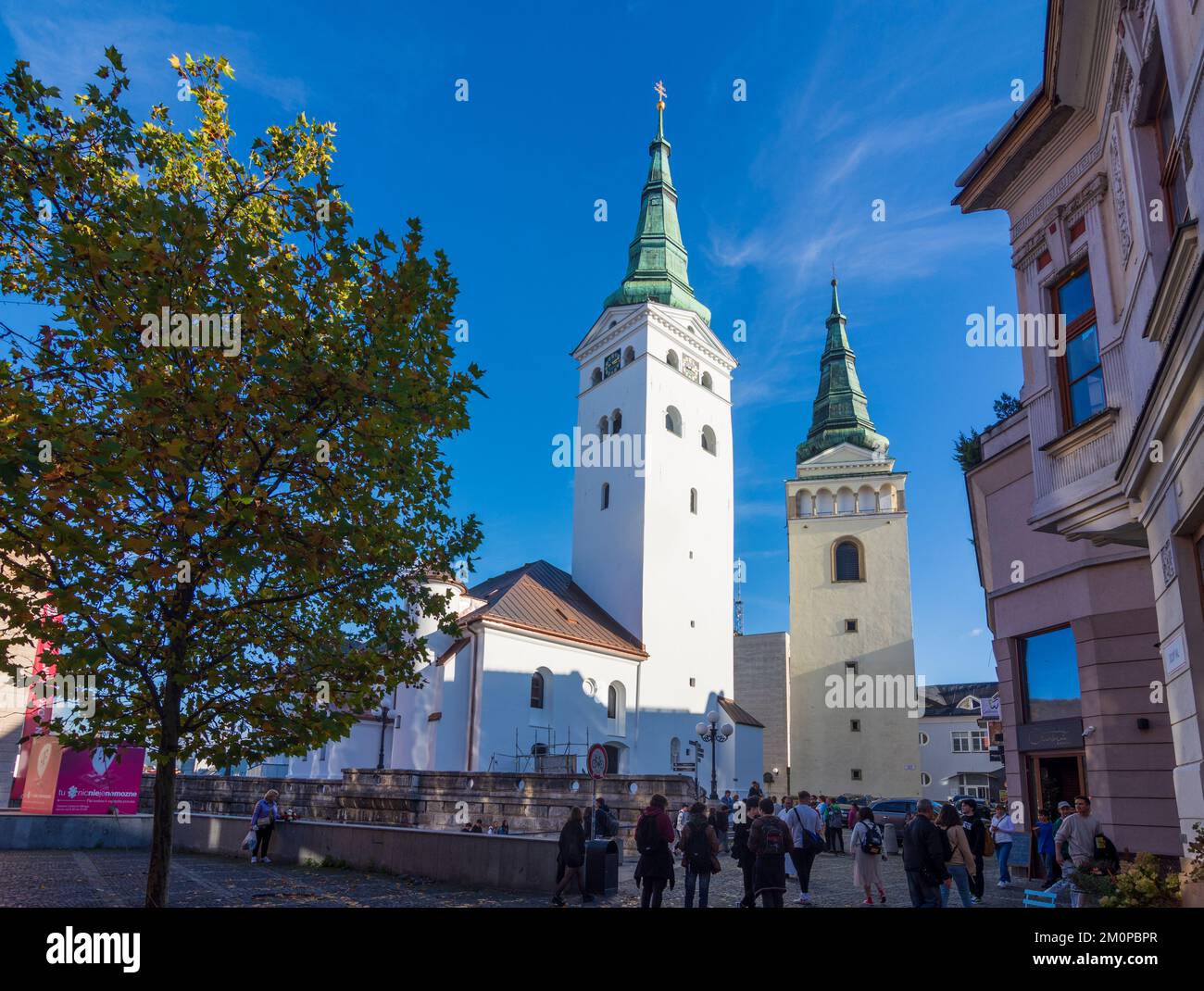 Zilina (Sillein, Silein): Holy Trinity Church and Burian Tower in ...