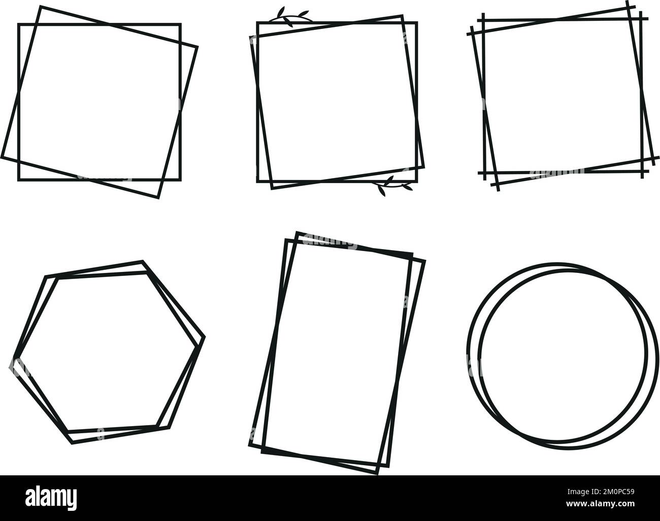 A digital illustration of abstract different frames on a white ...