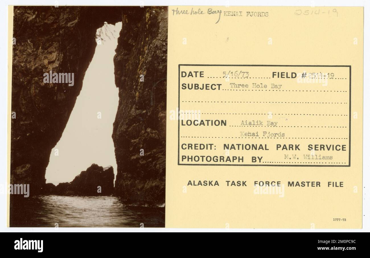 Three Hole Bay. Alaska Task Force Photographs Stock Photo - Alamy