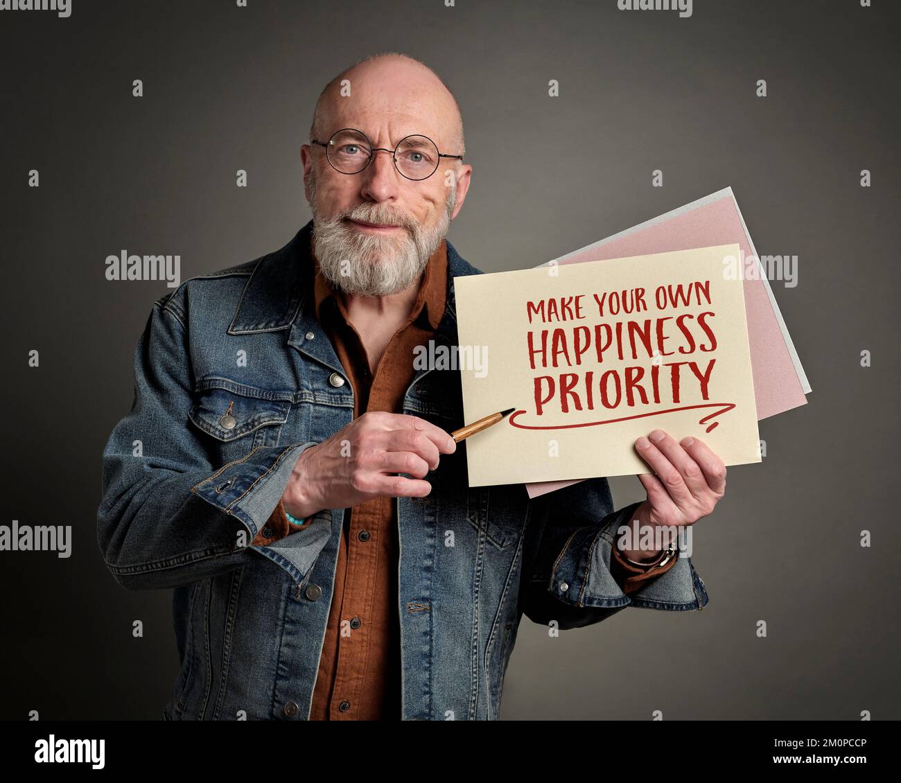 make your own happiness priority inspirational advice or reminder, a ...