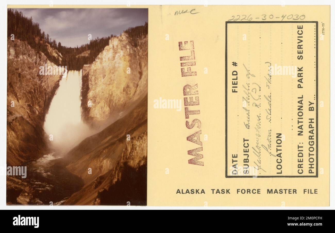 Great Falls of Yellowstone River (?) from slide show. Alaska Task Force ...