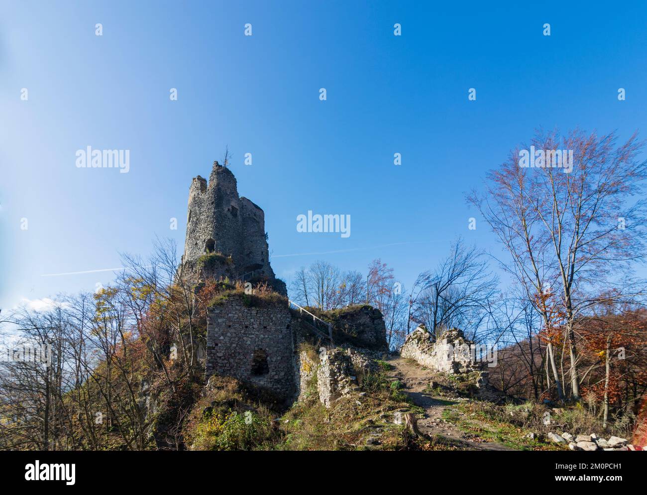 Strecno: stary hrad (Old Castle) in , , Slovakia Stock Photo - Alamy
