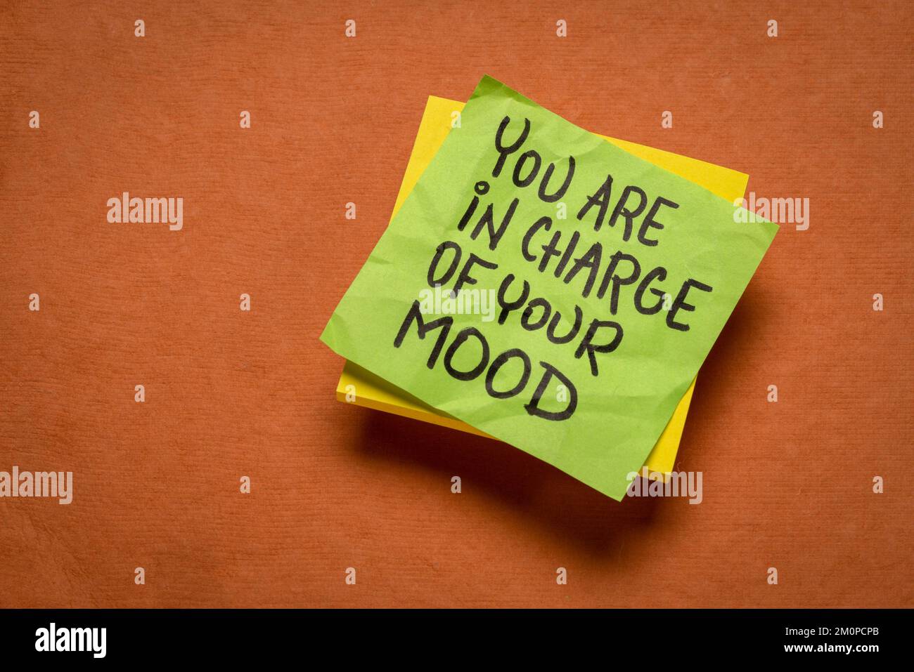 you are in charge of your mood - handwritten reminder note, mindset and ...
